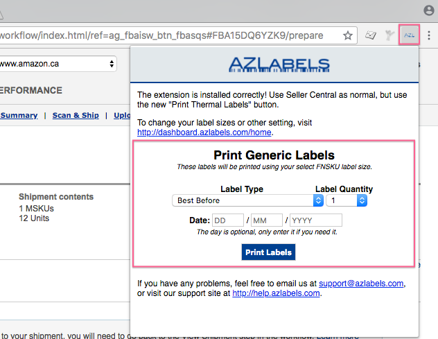 Print Generic Labels
